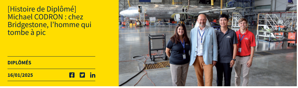 [Histoire de Diplômé] Michael CODRON : chez Bridgestone, l’homme qui ...